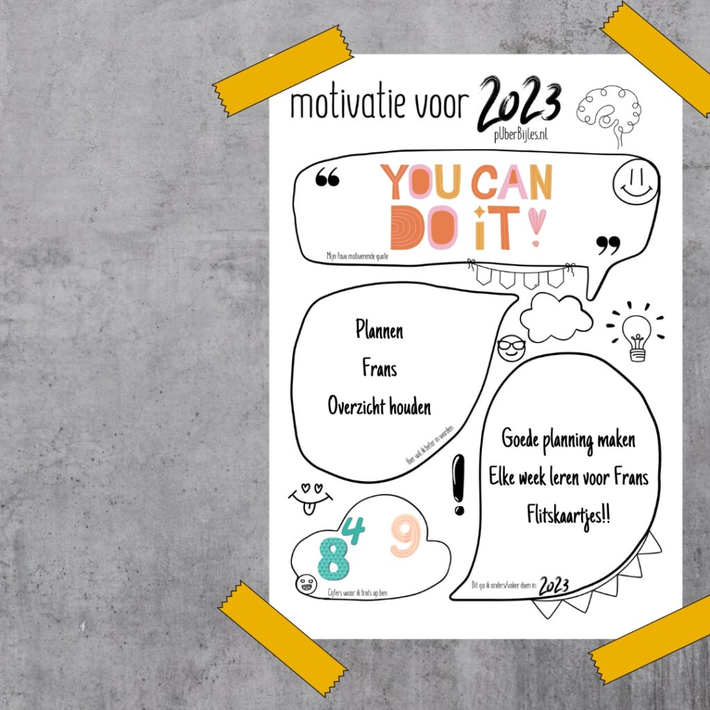 Motivatie voor ‘t nieuwe jaar – pUber bijles & coach