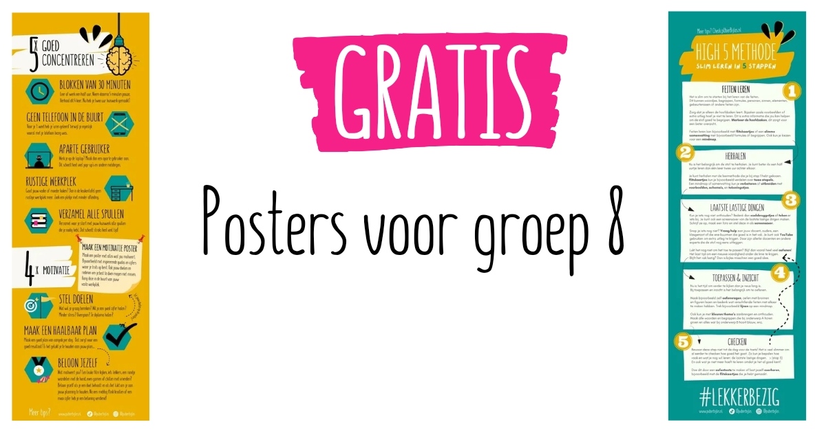 Gratis afscheidscadeautje voor groep 8 voor juffen en meesters